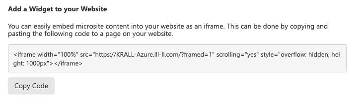 How to embed your microsite into your website