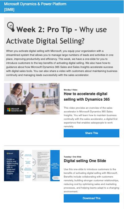 What is the weekly digest?